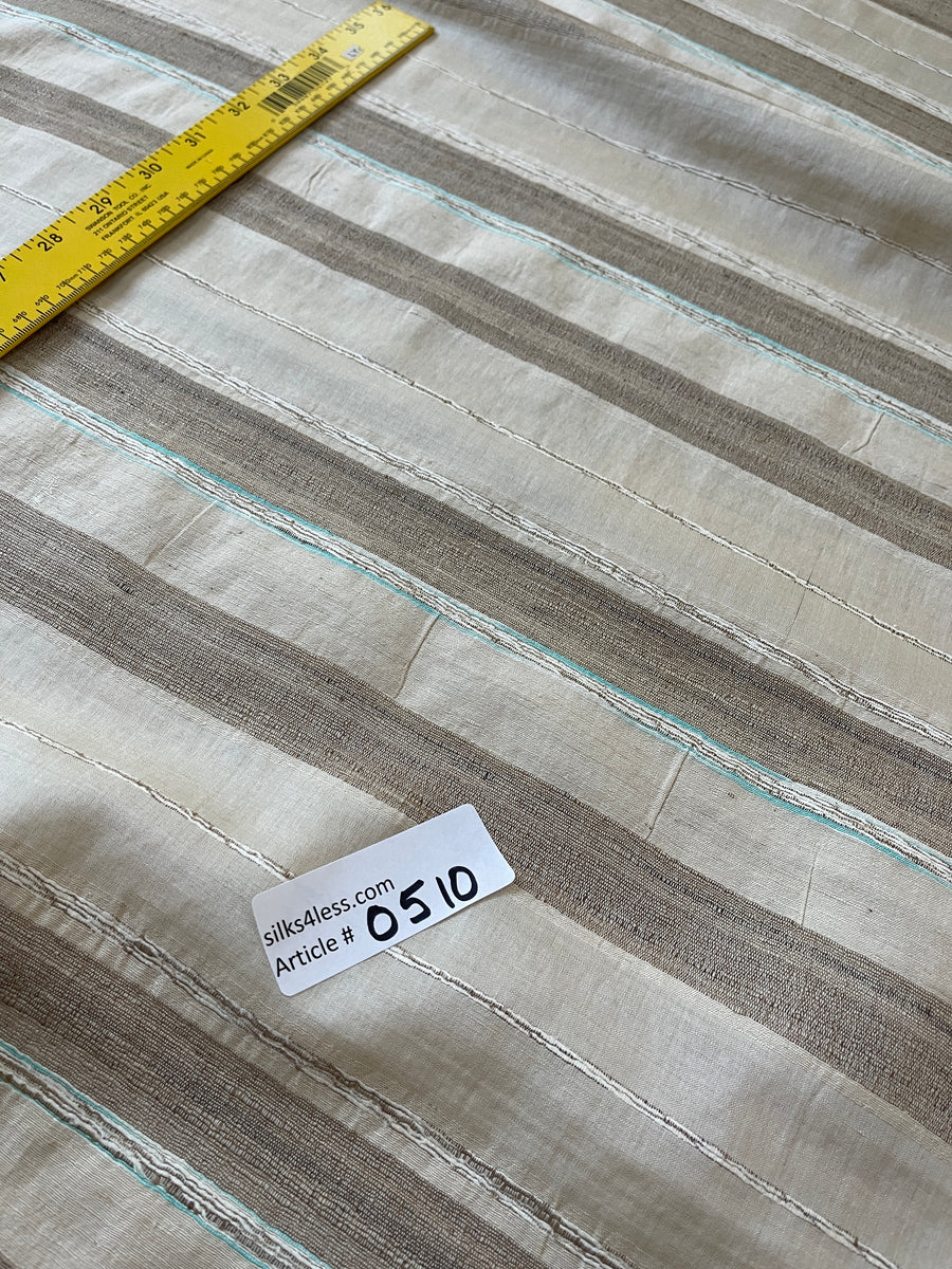 Fabulous Quality Unique Raw Silk Tussah Novelty Raised Stripes - SEA F ...